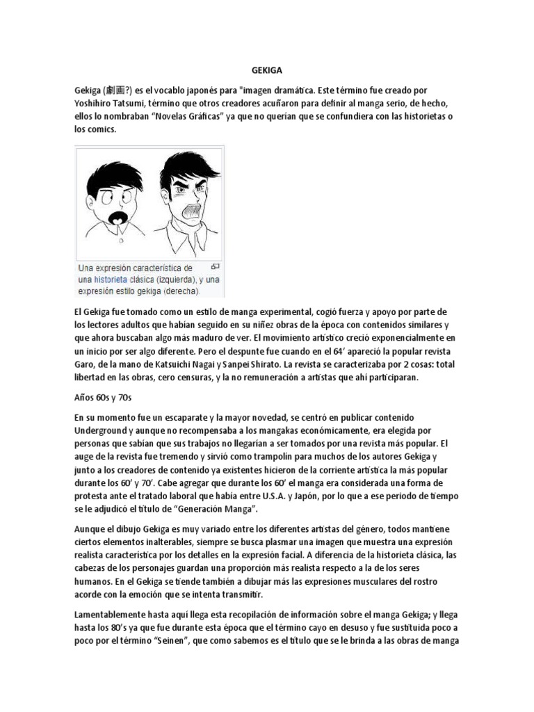 GEKIGA | PDF | Manga | Cómics asiáticos