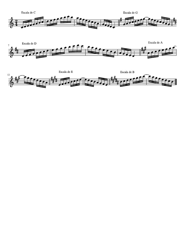 Escalas para Oboe PDF | PDF