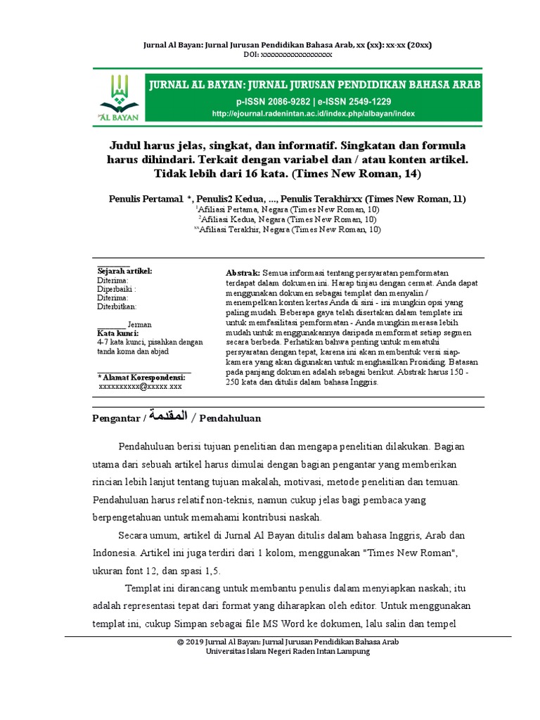 Template Al Bayan | PDF