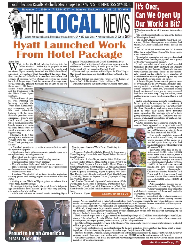 The Local News, November 01, 2020 W: Website Links | PDF | Coffee ...