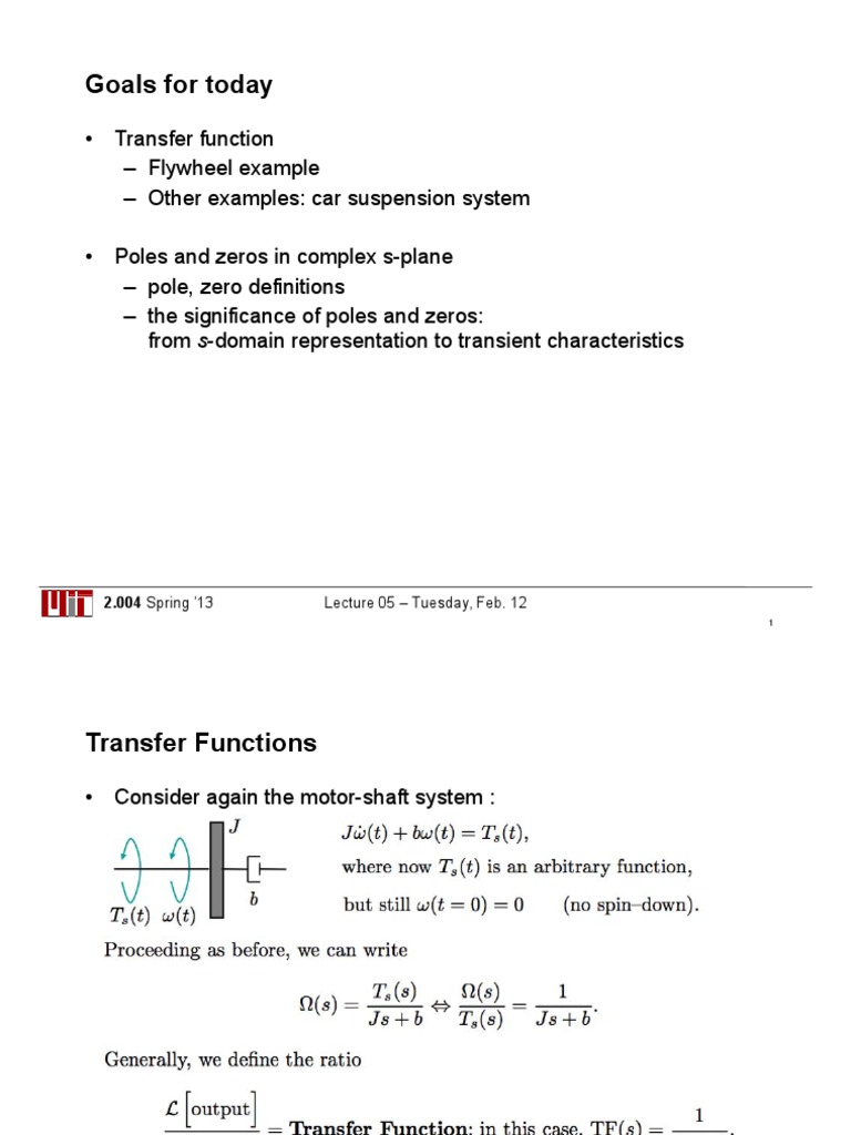 MIT2 04AS13 Lecture5 PDF | PDF | Laplace Transform | Mathematical Analysis