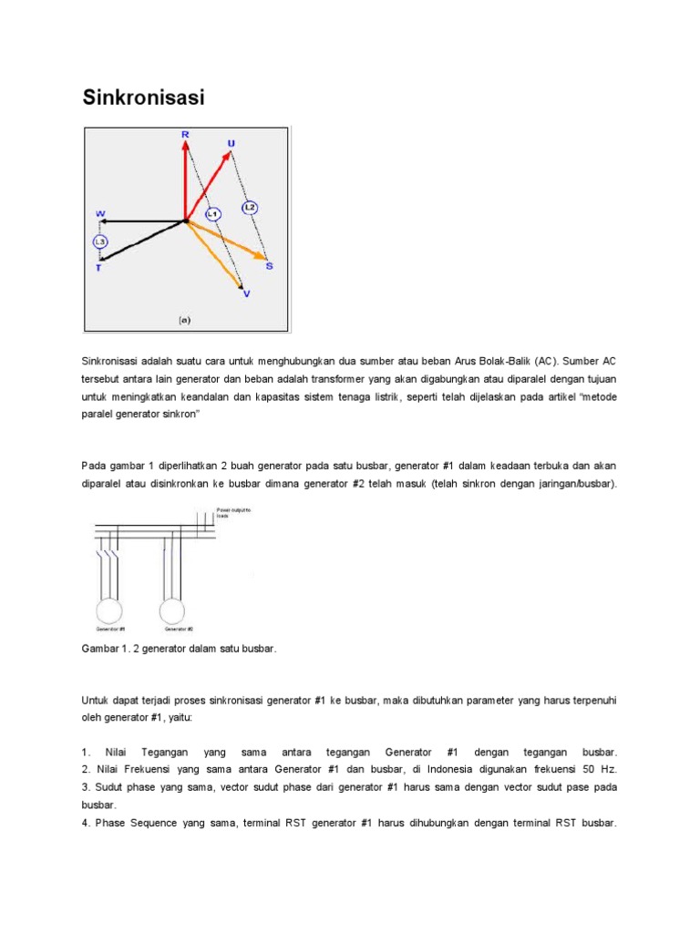 Syarat Sinkronisasi Generator AC | PDF