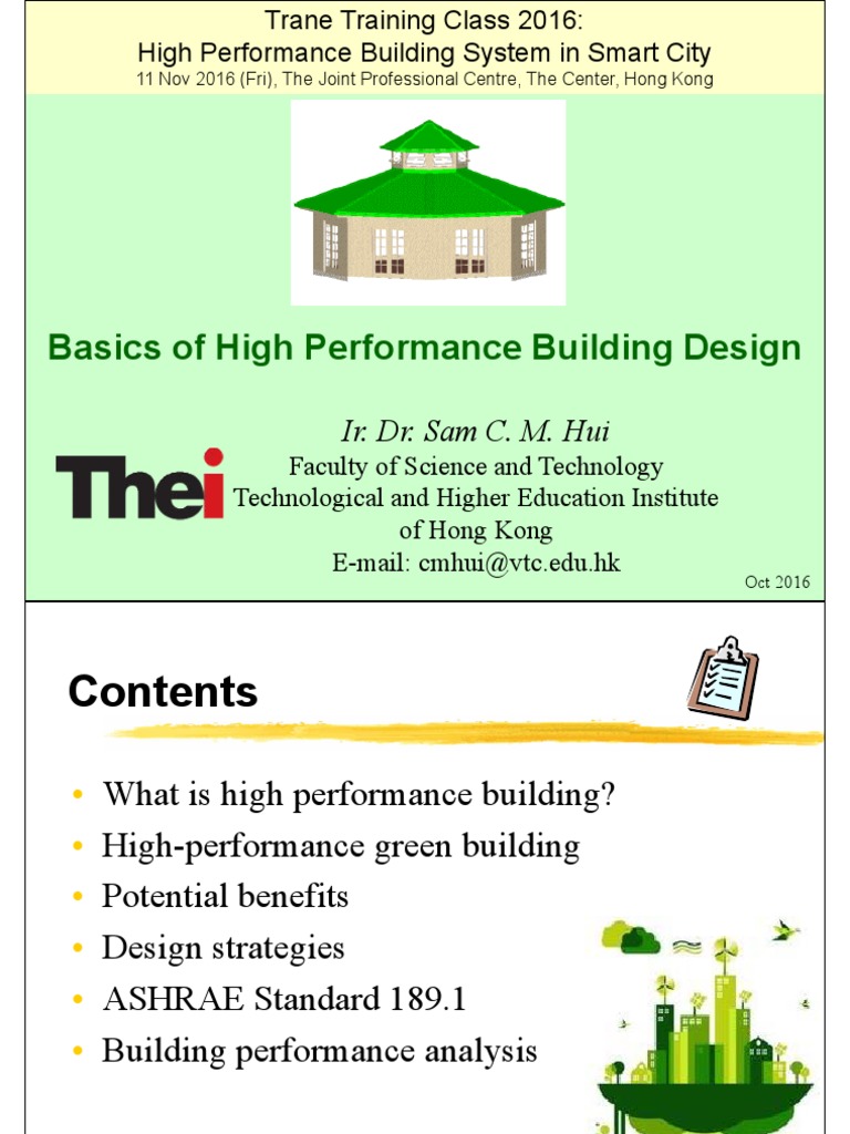 Basics of High-Performance Building Design - Sam Hui PDF | PDF | Green ...