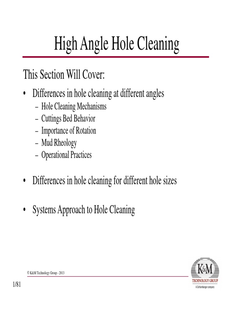 Section 06 - Hole Cleaning | PDF | Drilling | Fluid Dynamics