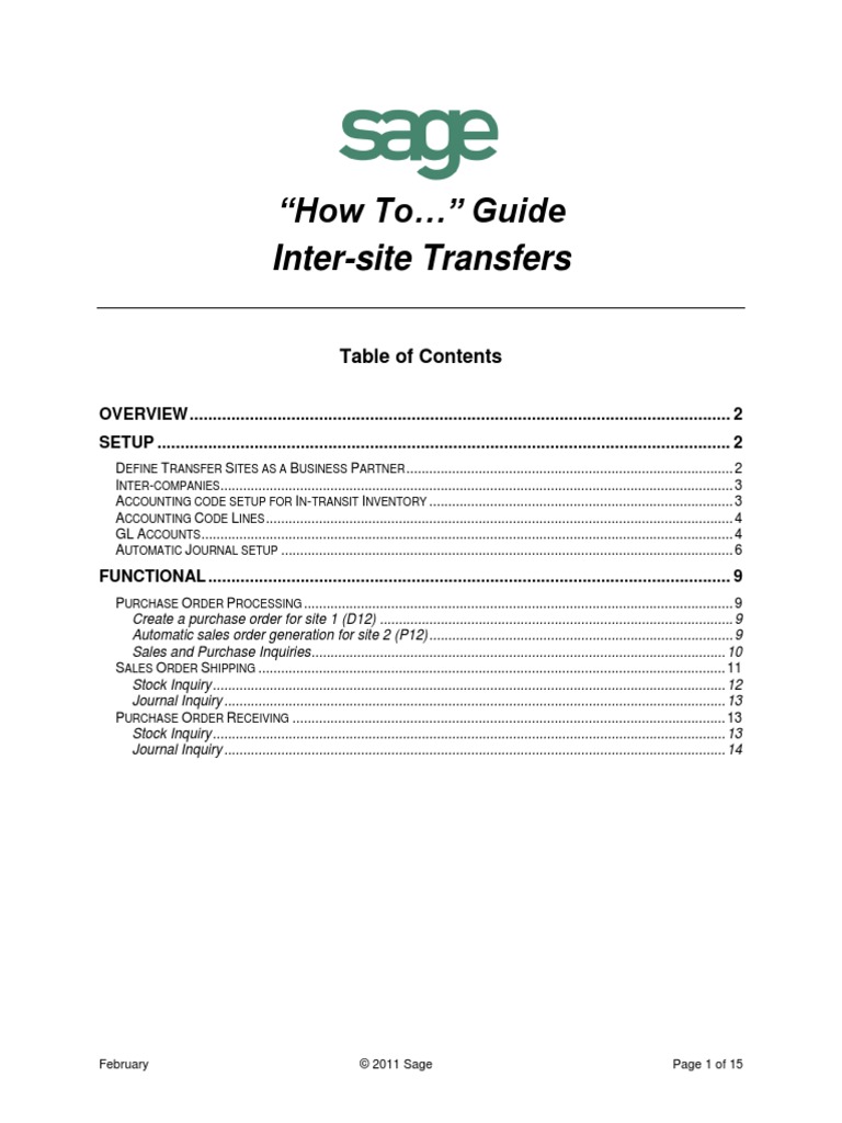 "How To " Guide Inter-Site Transfers | PDF | Inventory | Debits And Credits