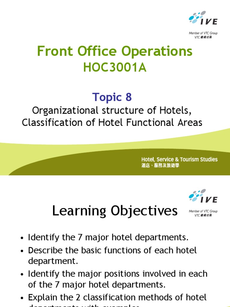 Major Hotel Departments Overview | PDF | Hotel | Service Industries