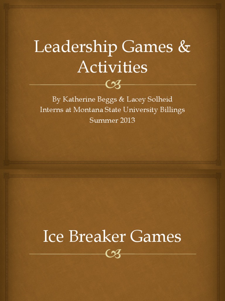Leadership Games and Activities | PDF | Value (Ethics) | T Shirt