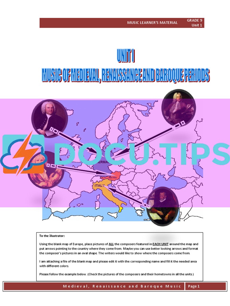 Music Learner'S Material Grade 9 Unit 1: To The Illustrator | PDF ...