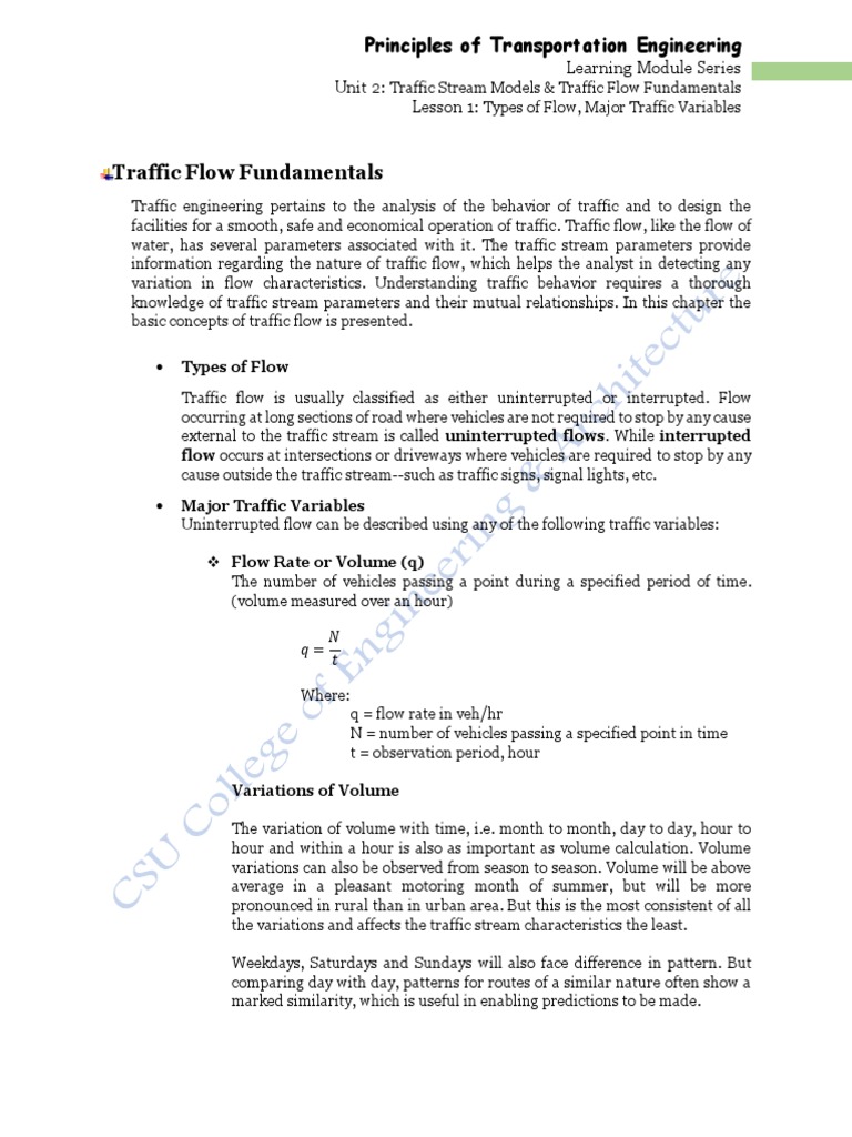Principles of Transportation Engineering: Learning Module Series Unit 2 ...