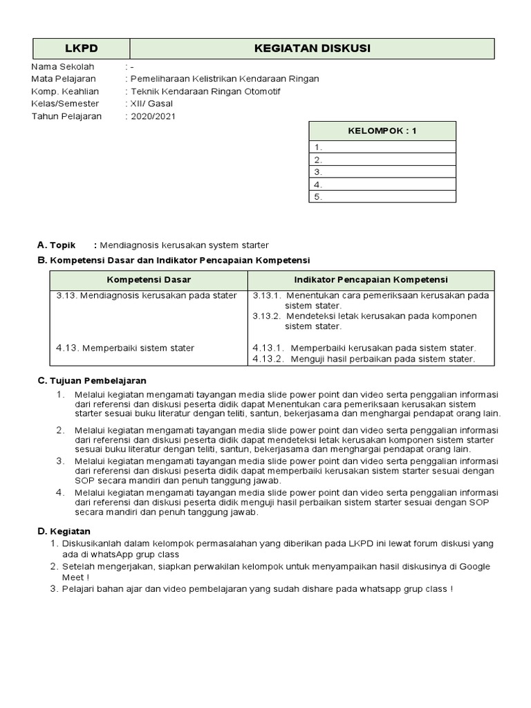 LKPD Daring Sistem Stater | PDF | Komputer