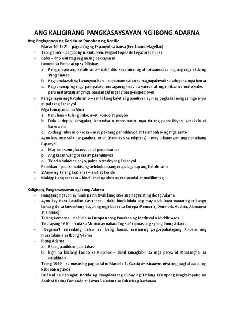 Ang Kaligirang Pangkasaysayan NG Ibong Adarna | PDF