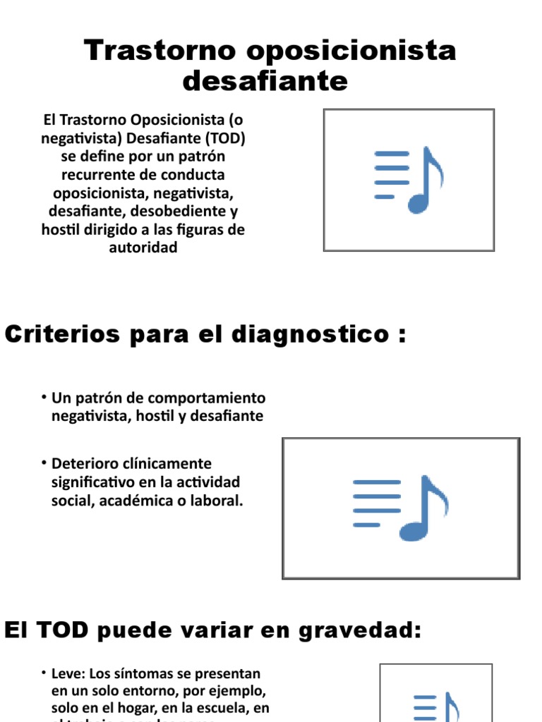 Trastorno Oposicionista Desafiante | PDF | Enfermedades y trastornos humanos | Comportamiento