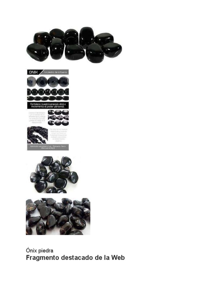 Diferencias entre Ónix y Obsidiana | PDF