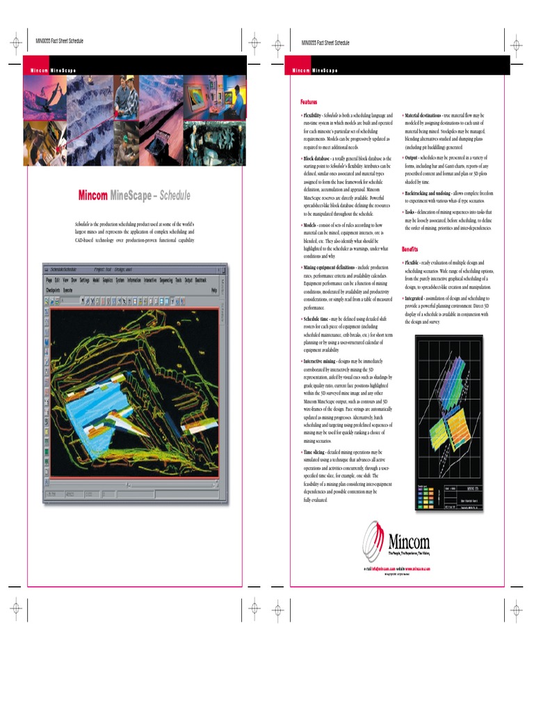 Mincom: Minescape Ð Schedule | PDF | 3 D Computer Graphics | Databases