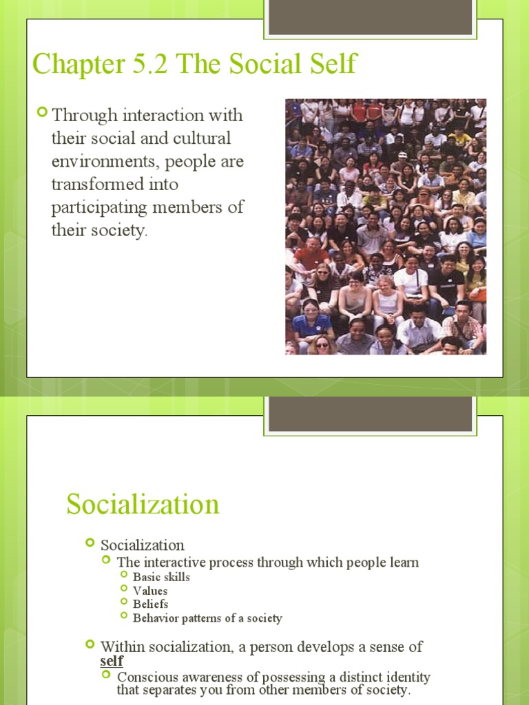 Chapter 5.2 The Social Self | PDF | Socialization | Metaphysics
