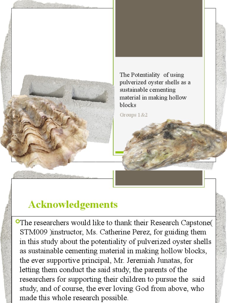 The Potentiality of Using Pulverized Oyster Shells As A Sustainable ...