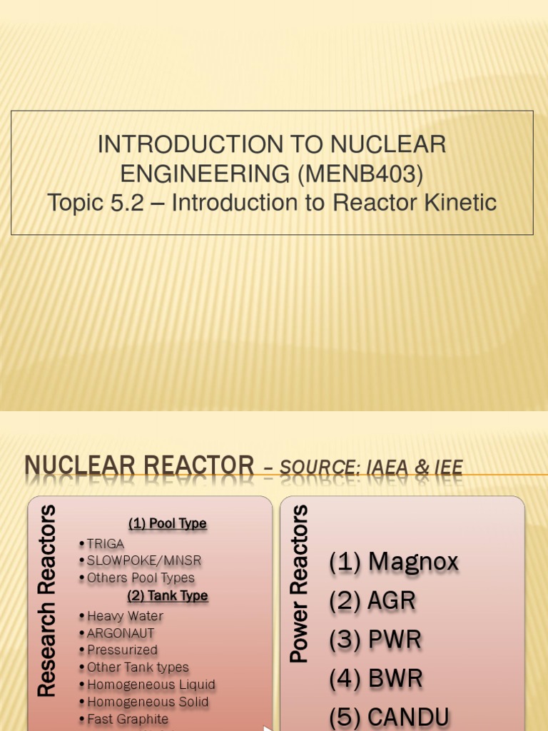 L5-2 - Intro Reactor Kinetic | PDF | Nuclear Reactor | Neutron