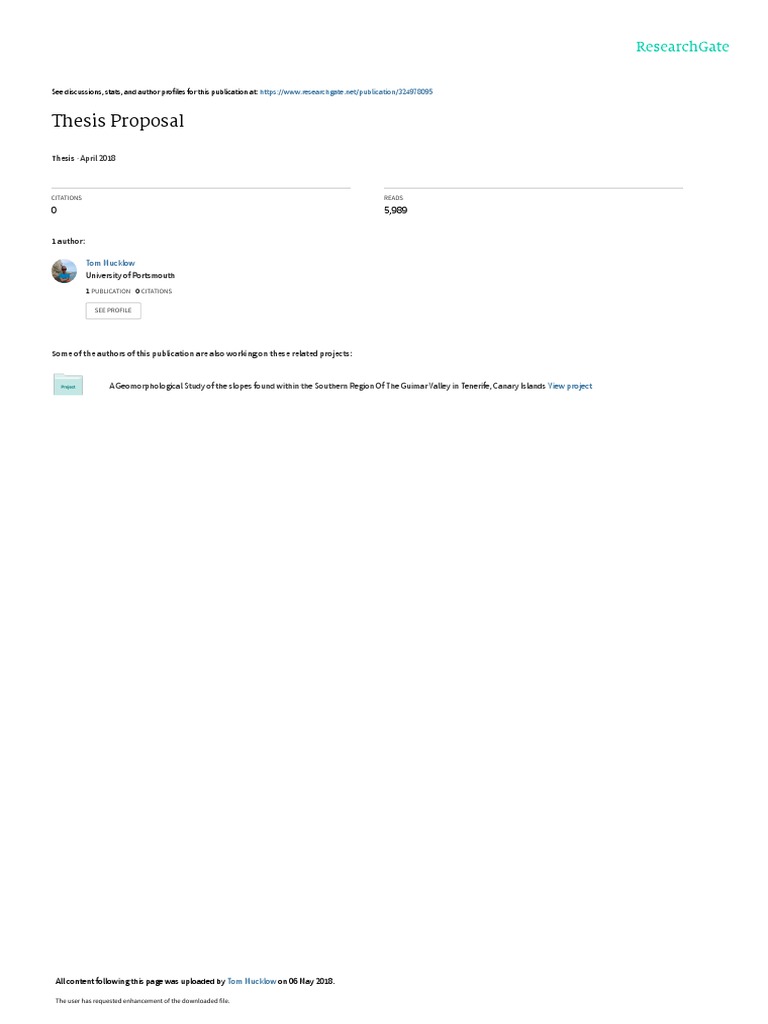 Proposal 2020 | PDF | Geographic Information System | Geomorphology