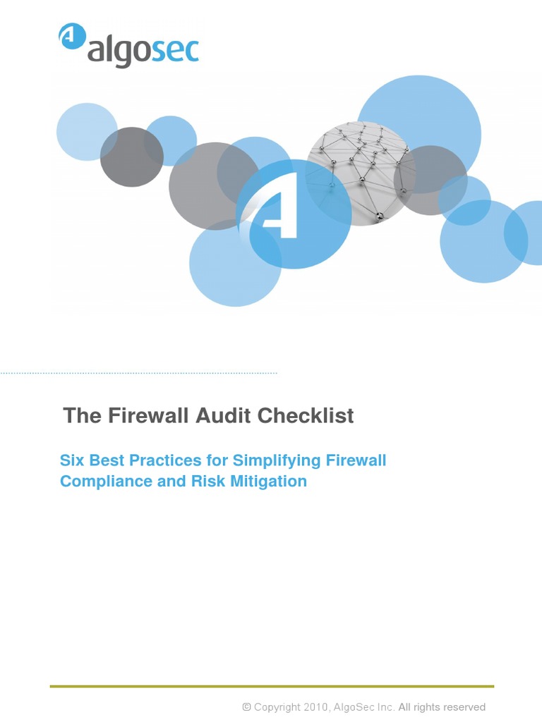 2012 03 25 Firewall Audit Checklist 1 PDF | PDF | Regulatory Compliance ...