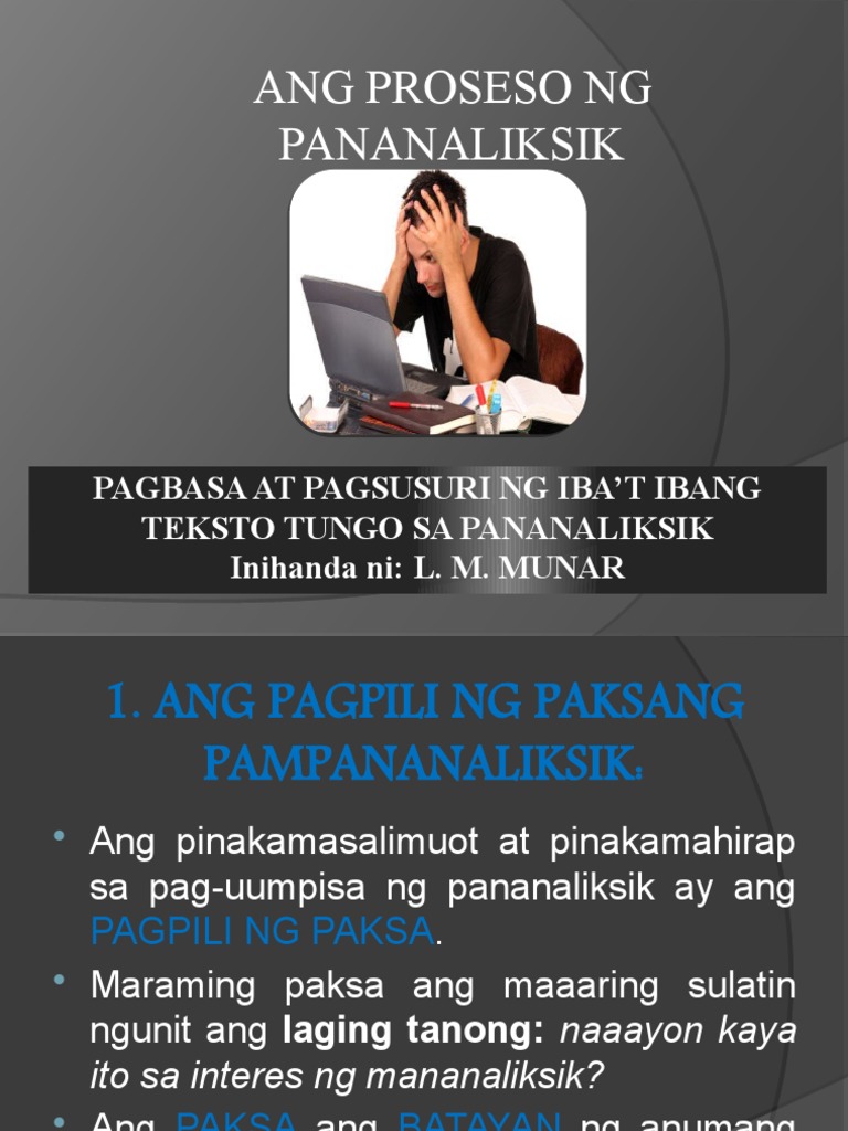 ARALIN 2 at 3 PAGPILI NG PAKSA AT PAGBUO NG BALANGKAS | PDF ARALIN 2 at 3 PAGPILI NG PAKSA AT PAGBUO NG BALANGKAS | PDF