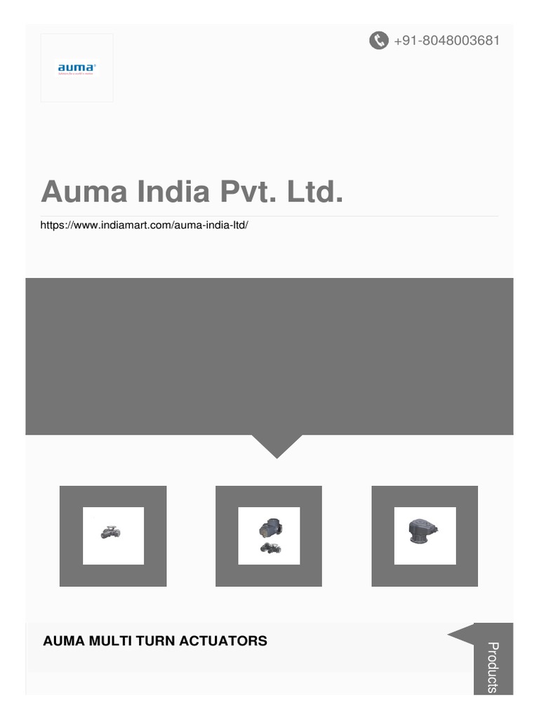 Auma India PVT LTD PDF | PDF | Actuator | Machines