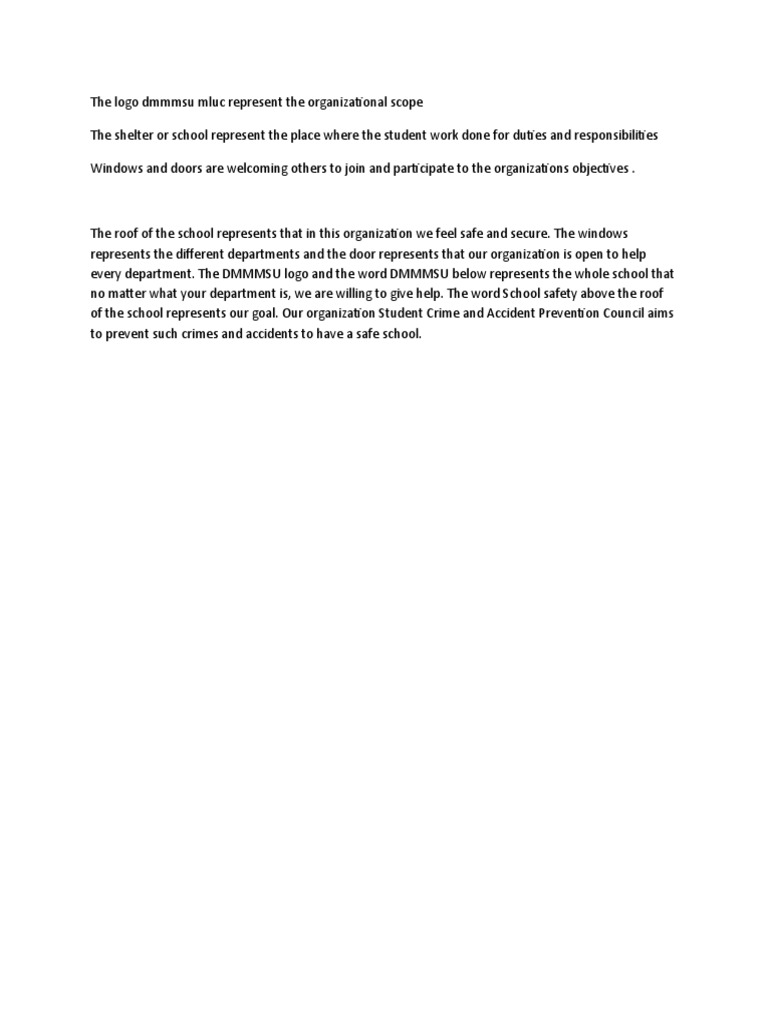 DMMMSU Logo: Symbol of Safety and Unity | PDF
