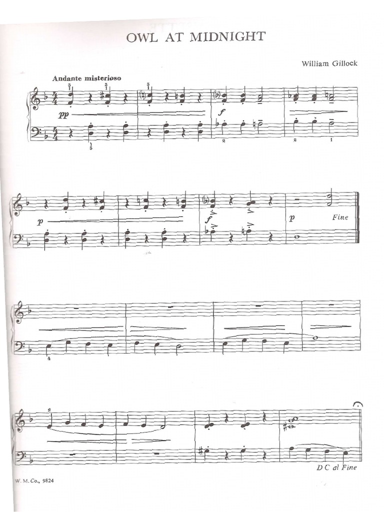 Gillock - Midnight Owl | PDF