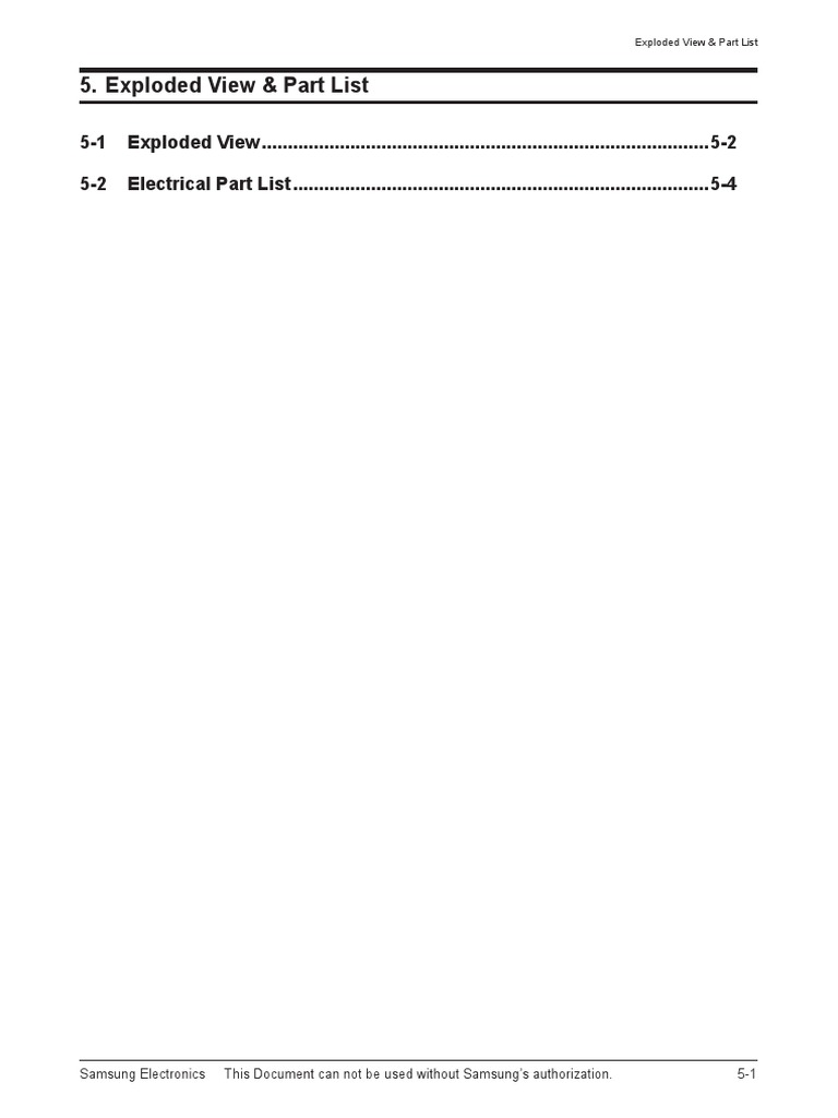 Exploded View & Part List | PDF
