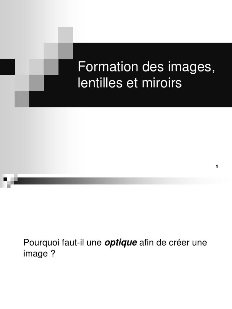 Introduction à l'optique et lentilles | PDF | Réfraction | Optique