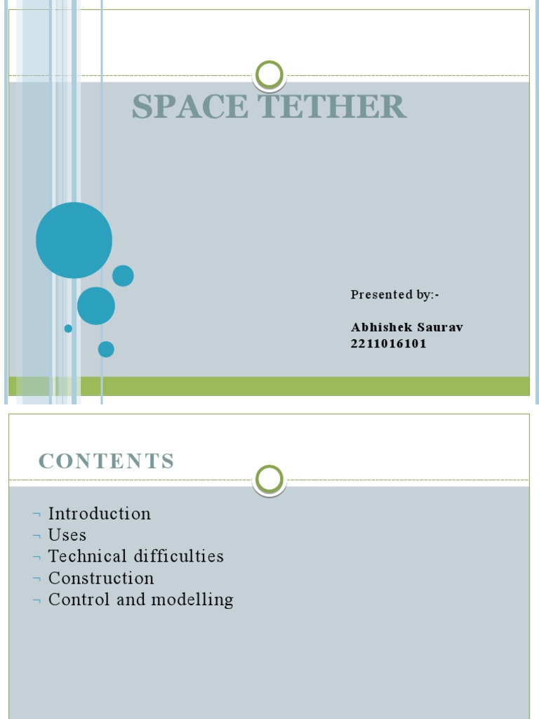 Space Tether Uses and Construction | PDF | Spacecraft Propulsion ...