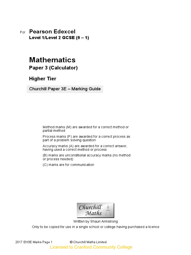 CML 2017 Marks EH3E PDF | PDF | Elementary Mathematics | Teaching ...