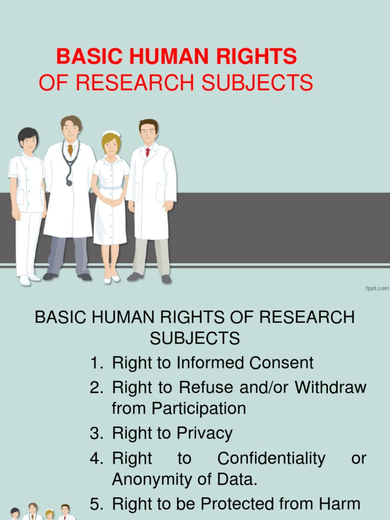 Basic Human Rights of Research Subjects | PDF | Privacy | Informed Consent