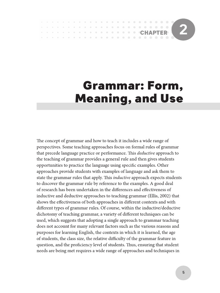 Teaching Grammar Form Meaning and Use | PDF | Verb | Question
