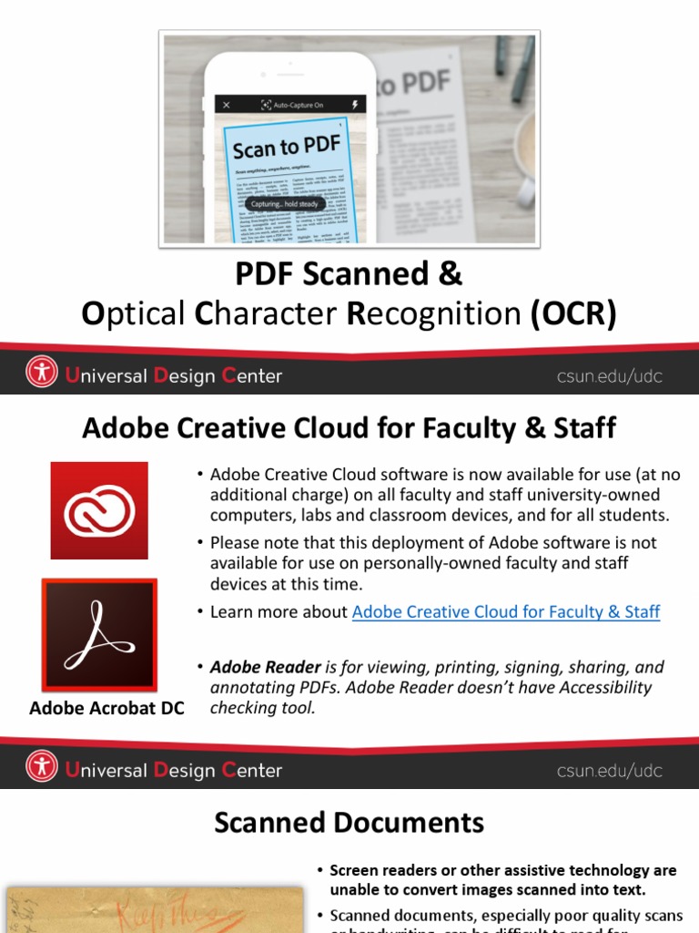 PDF Scanned & Optical Character Recognition (OCR) | PDF | Optical Character Recognition | Image ...