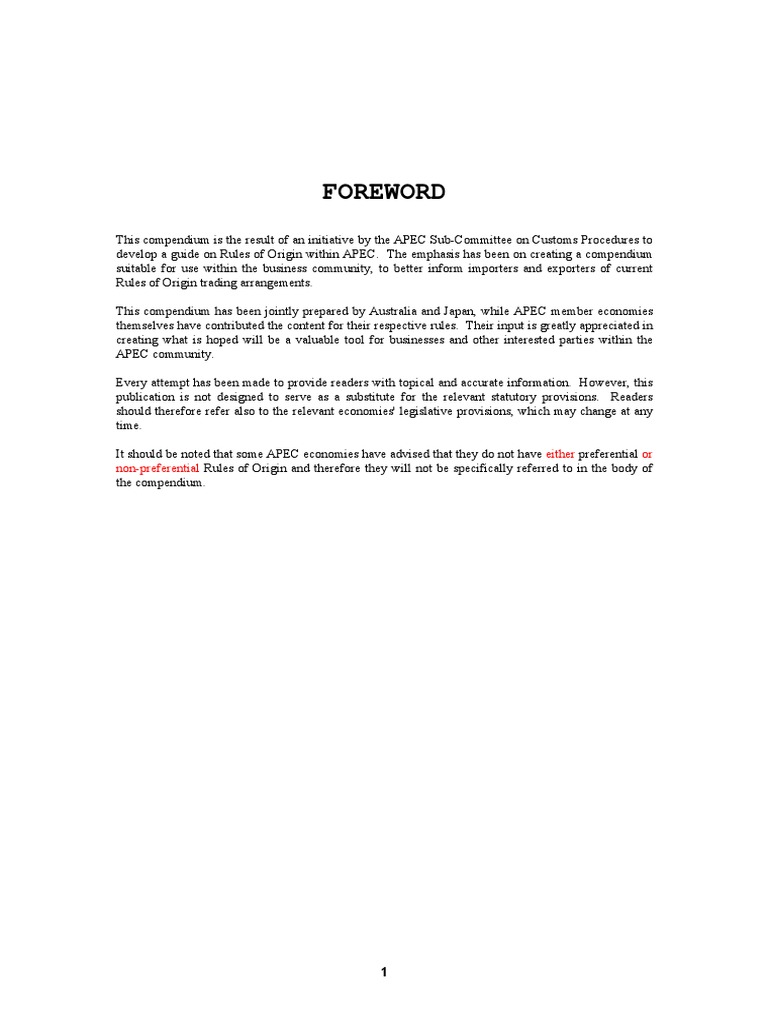 Rules of Origin | PDF | Most Favoured Nation | Trade Agreements