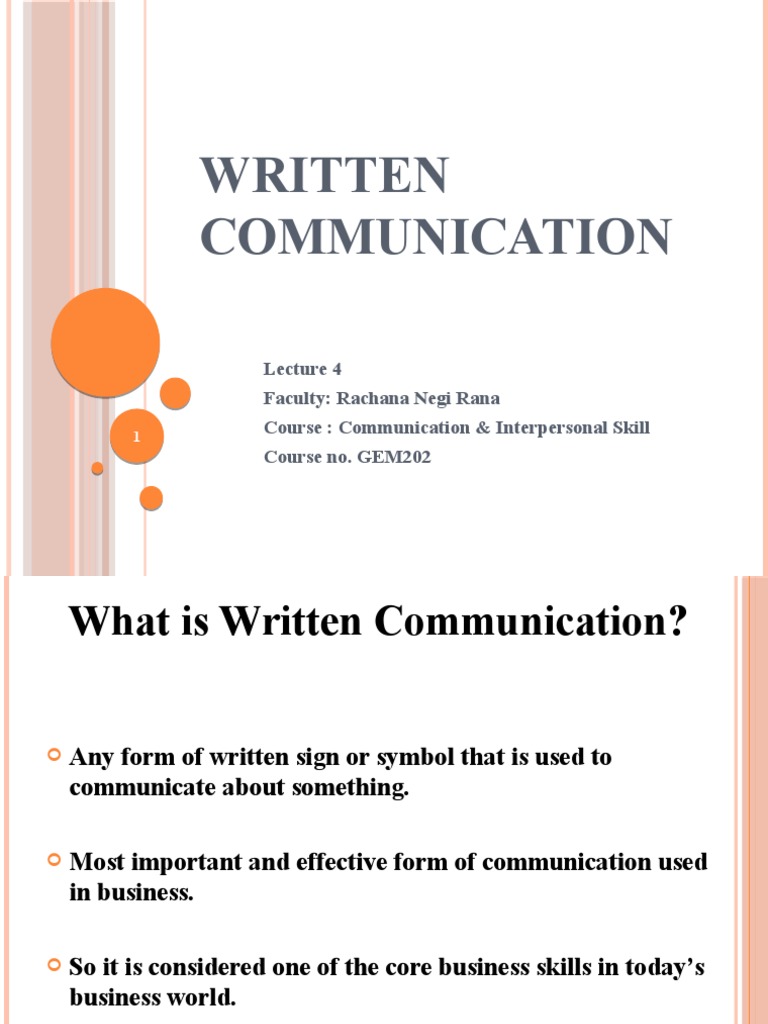 Effective Written Communication Skills | PDF | News | Target Audience
