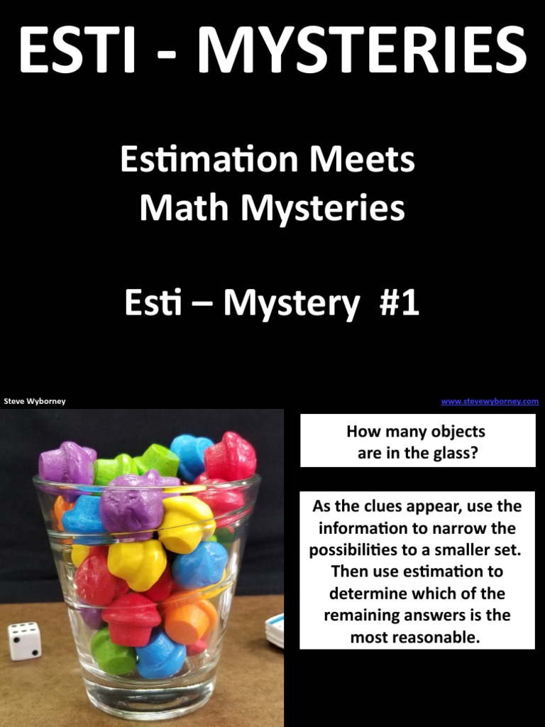 Estimation Meets Math Mysteries Esti - Mystery #1 | Download Free PDF ...