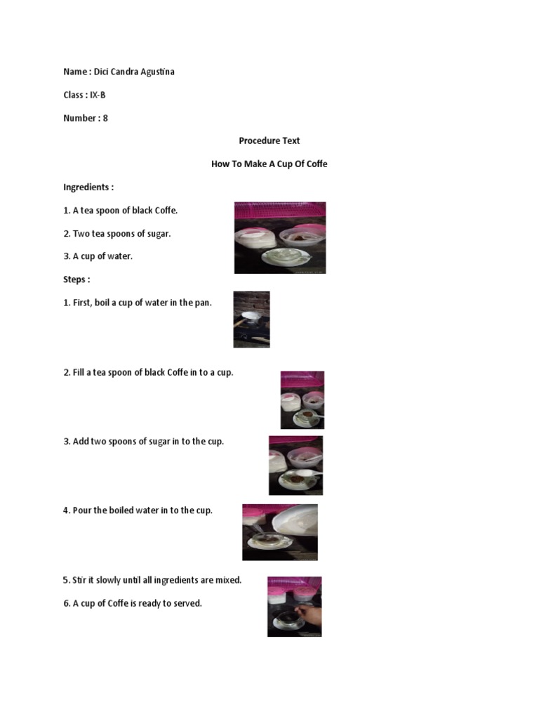 How to Make a Cup of Coffee | PDF