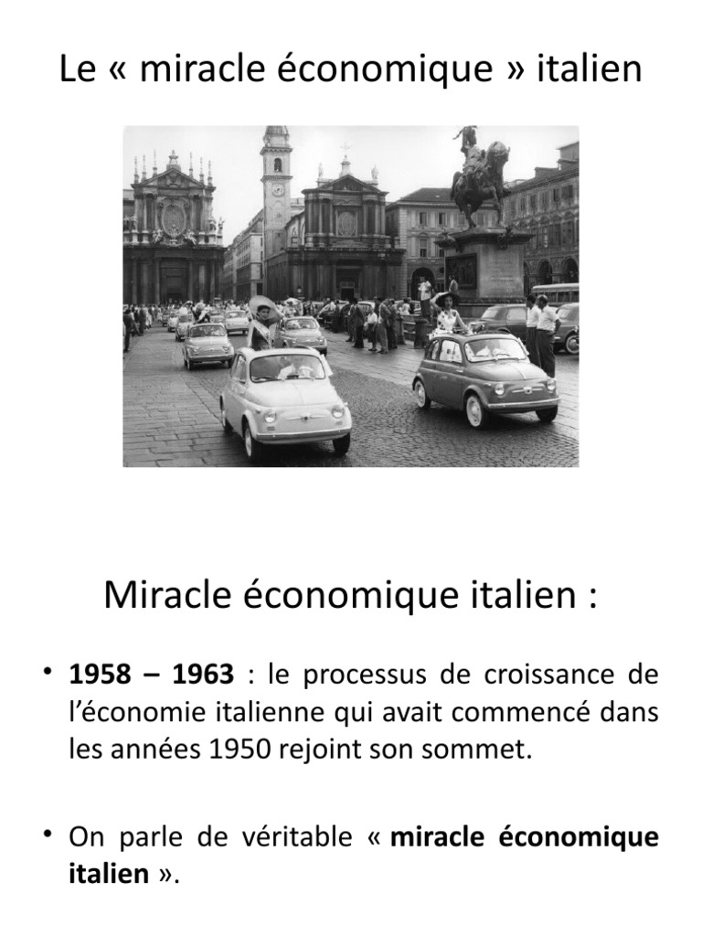Miracle économique italien (1958-1963) | PDF | Croissance économique ...