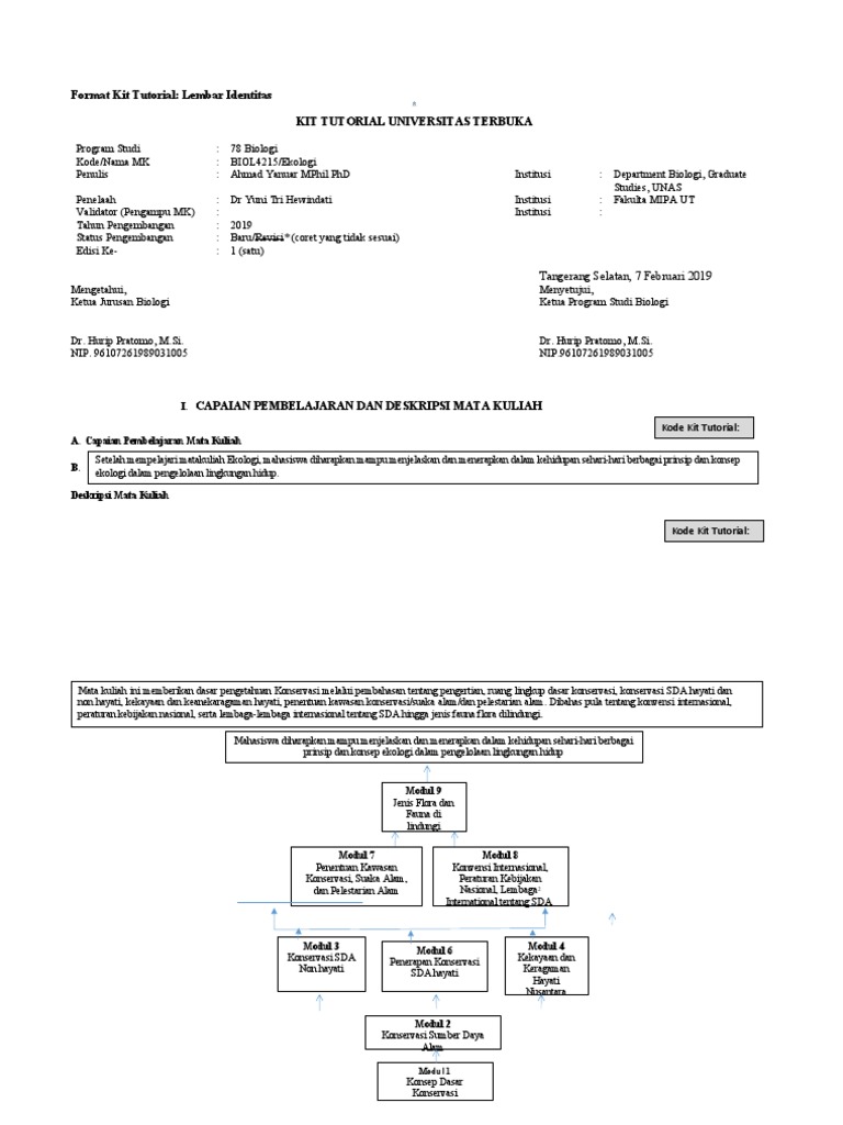 Tutorial Ekologi dan Konservasi SDA | PDF