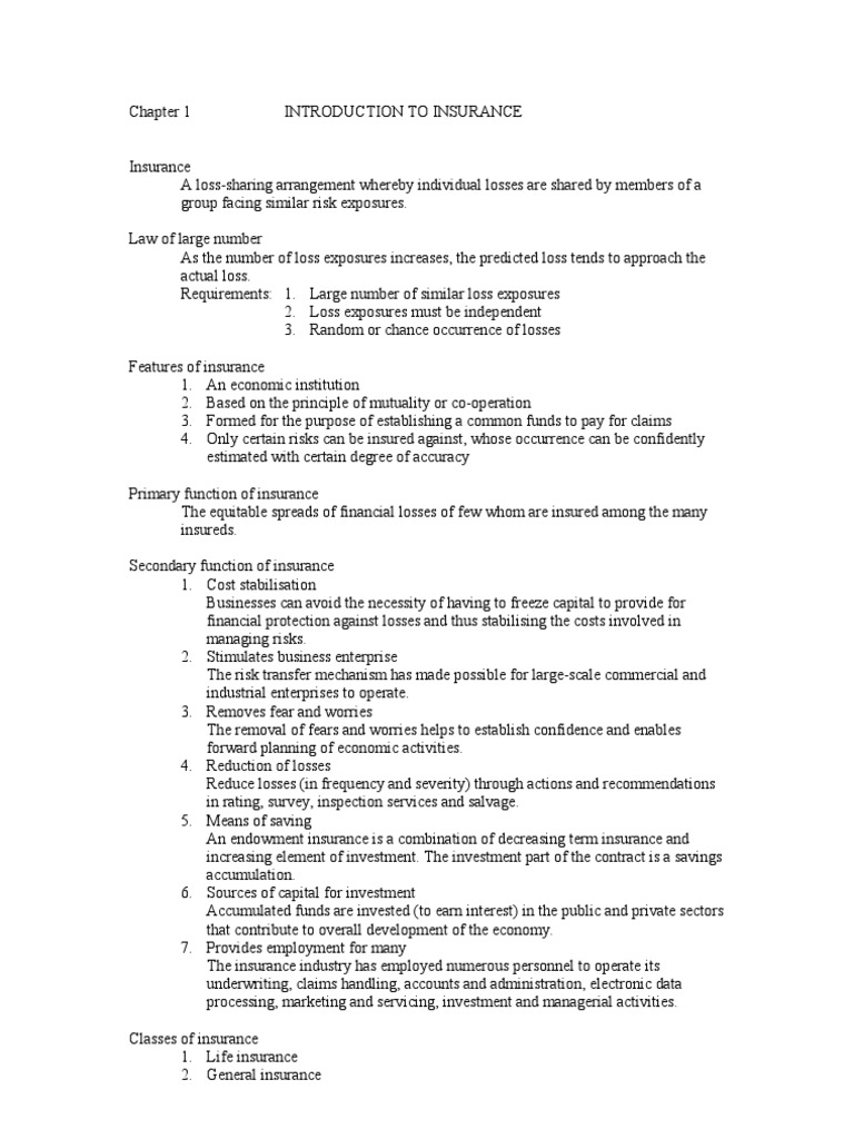 Insurance Notes 1 | PDF | Life Insurance | Law Of Agency