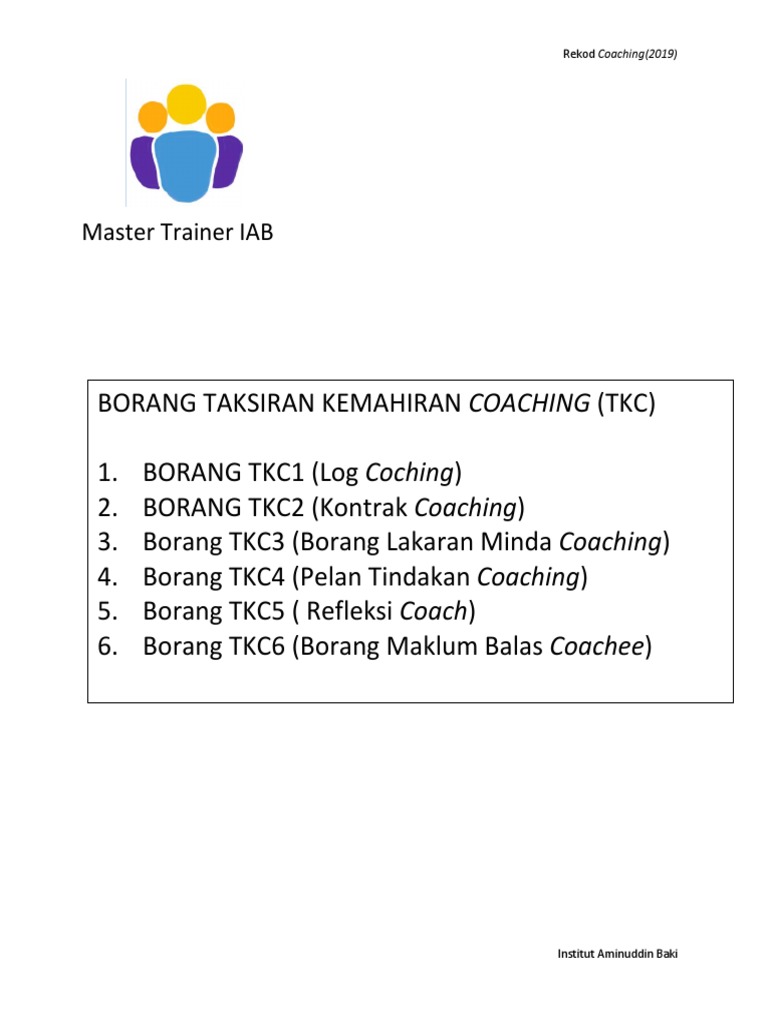 CONTOH Rekod Coaching Untuk Certifeid Coach 2019edDT | PDF