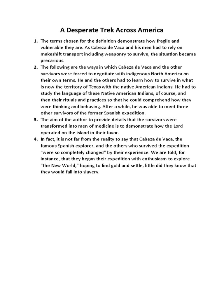 A Desperate Trek Across America | PDF