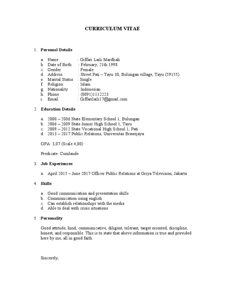 CURRICULUMVITAE | PDF