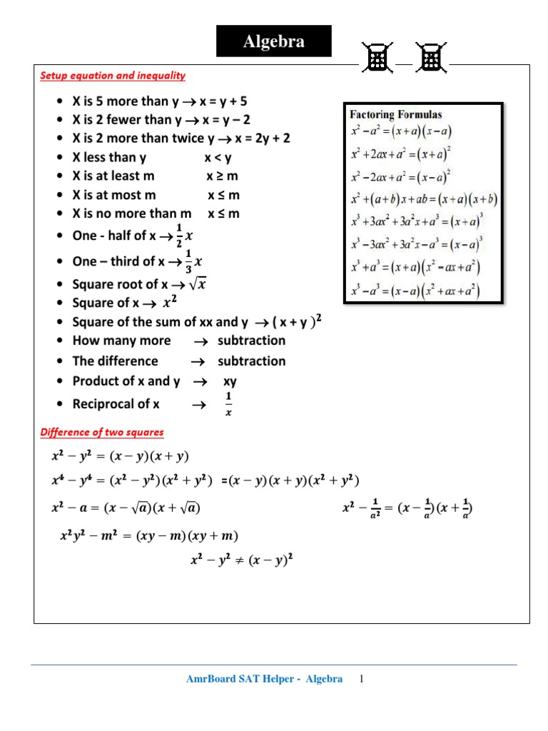 Algebra: X y X M X M | PDF | Equations | Mathematical Analysis