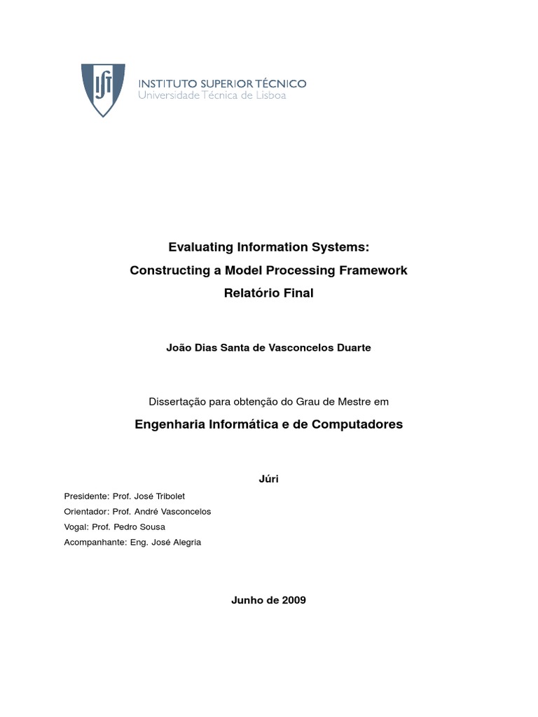 Evaluating Information Systems Constructing A Model Processing 8552