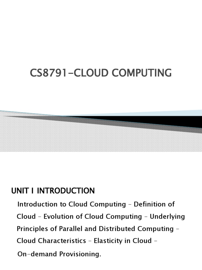 Cs8791 Cloud Computing Pdf