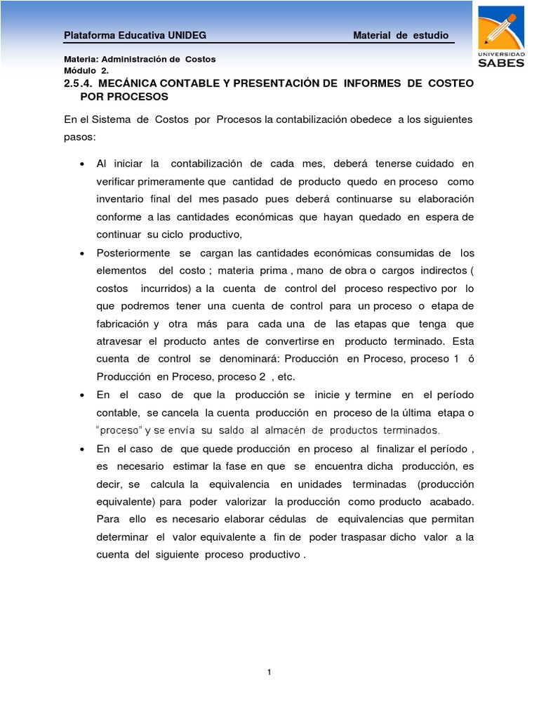 2.2.4 Mecanica - Contable - y - Presentacion - de - Informes - de - Costeo - Por - Procesos ...