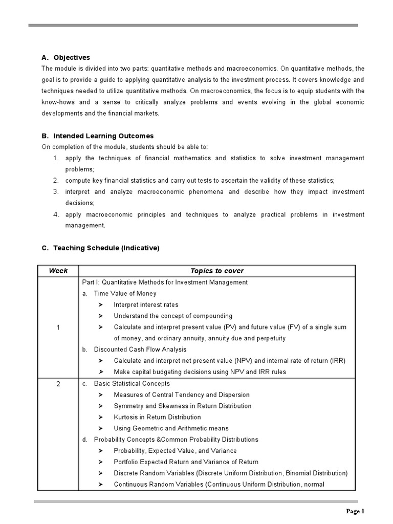 Quantitative Analysis | PDF | Regression Analysis | Net Present Value