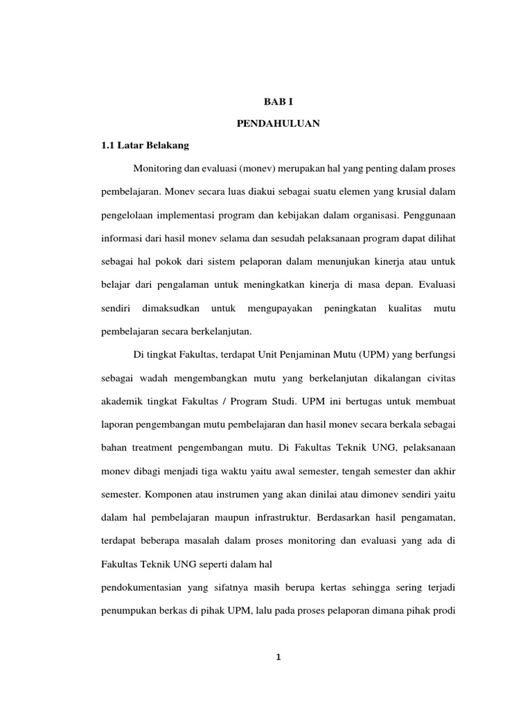 Sistem Monev Berbasis Web di UNG | PDF